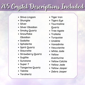 Printable Crystal Card Descriptions - Etsy