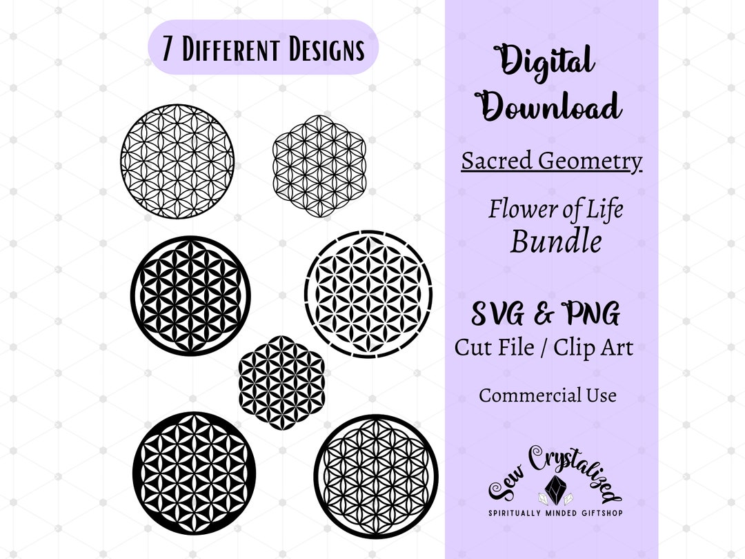 Flower of Life SVG, Sacred Geometry, Flower of Life Bundle, Flower of ...