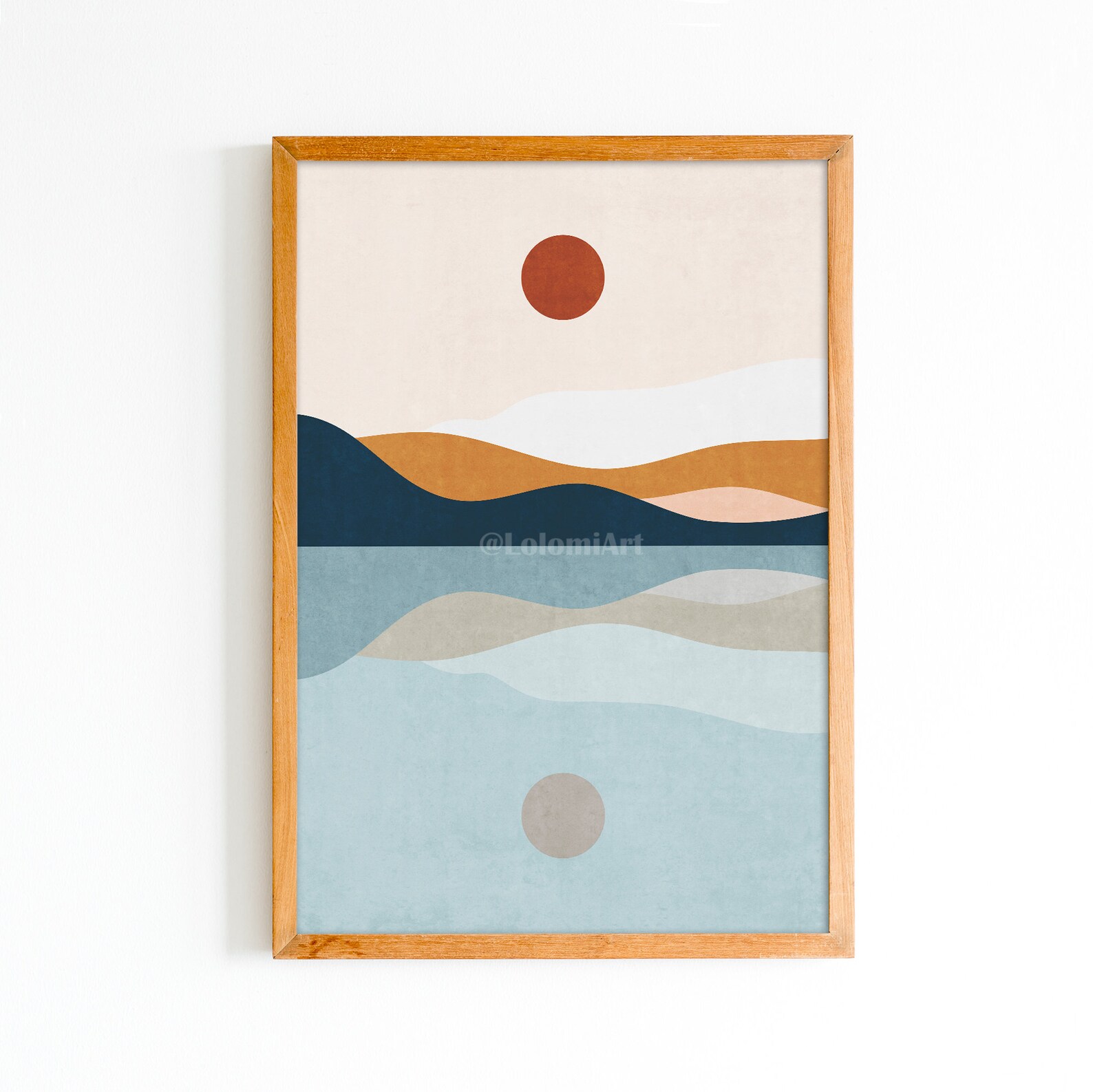 Mountain set of 2 prints Boho printable wall art Boho | Etsy