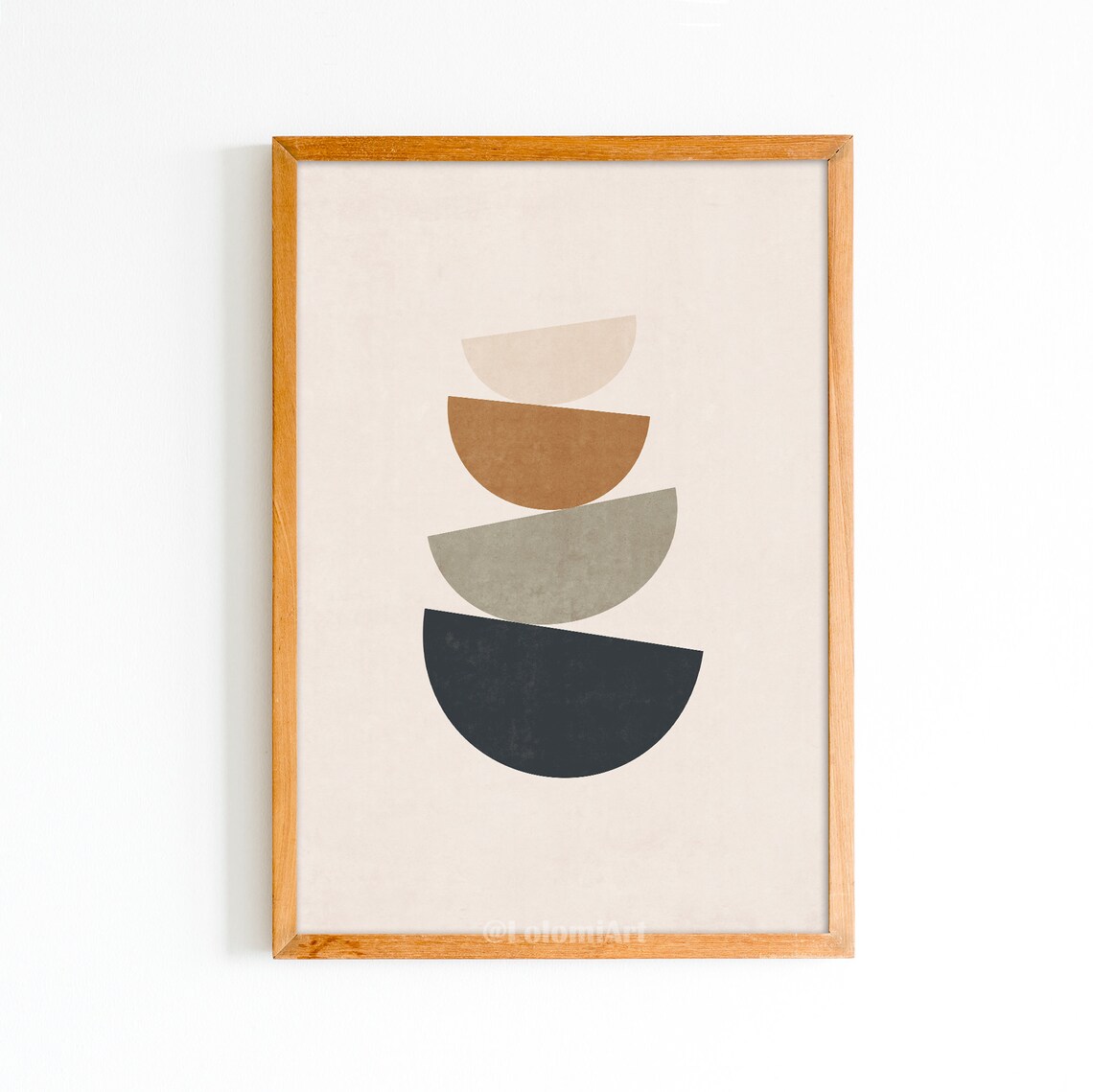 Set of 3 Wall Art Geometric Art Set Mid Century Modern Wall | Etsy