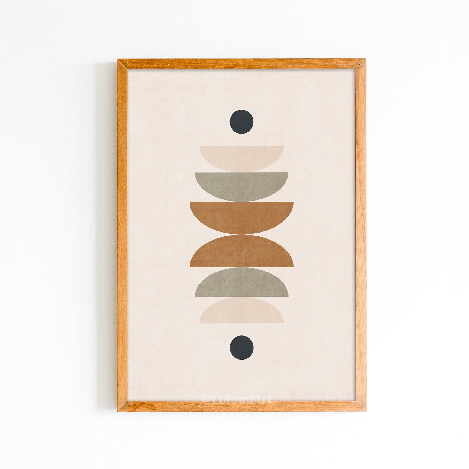 Set of 3 Wall Art Geometric Art Set Mid Century Modern Wall - Etsy