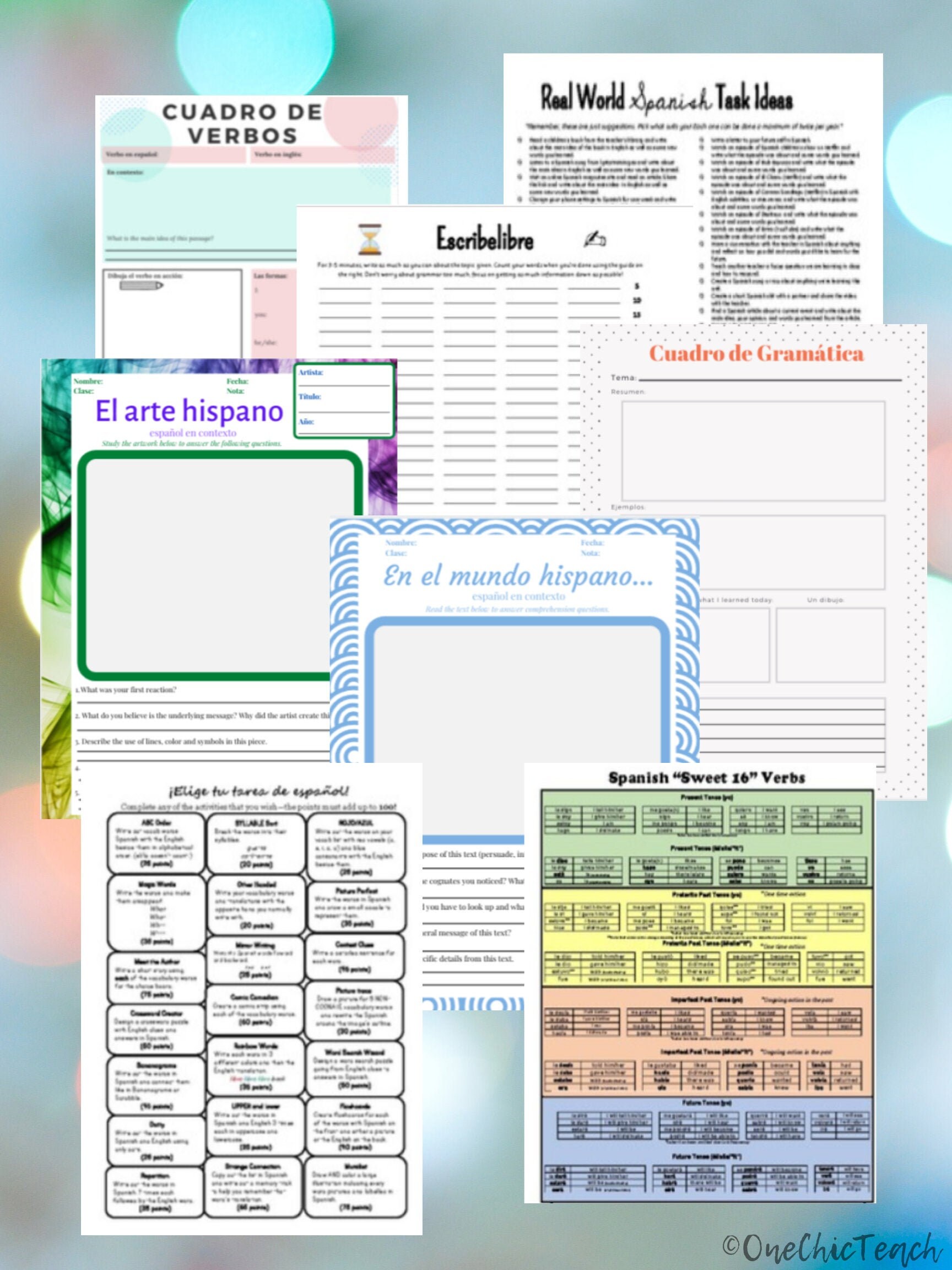 Spanish Distance Learning Lesson Templates - Etsy
