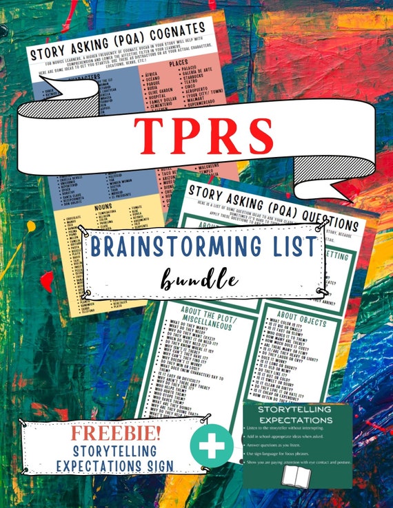 TPRS Cognates and Questions Bundle | Etsy