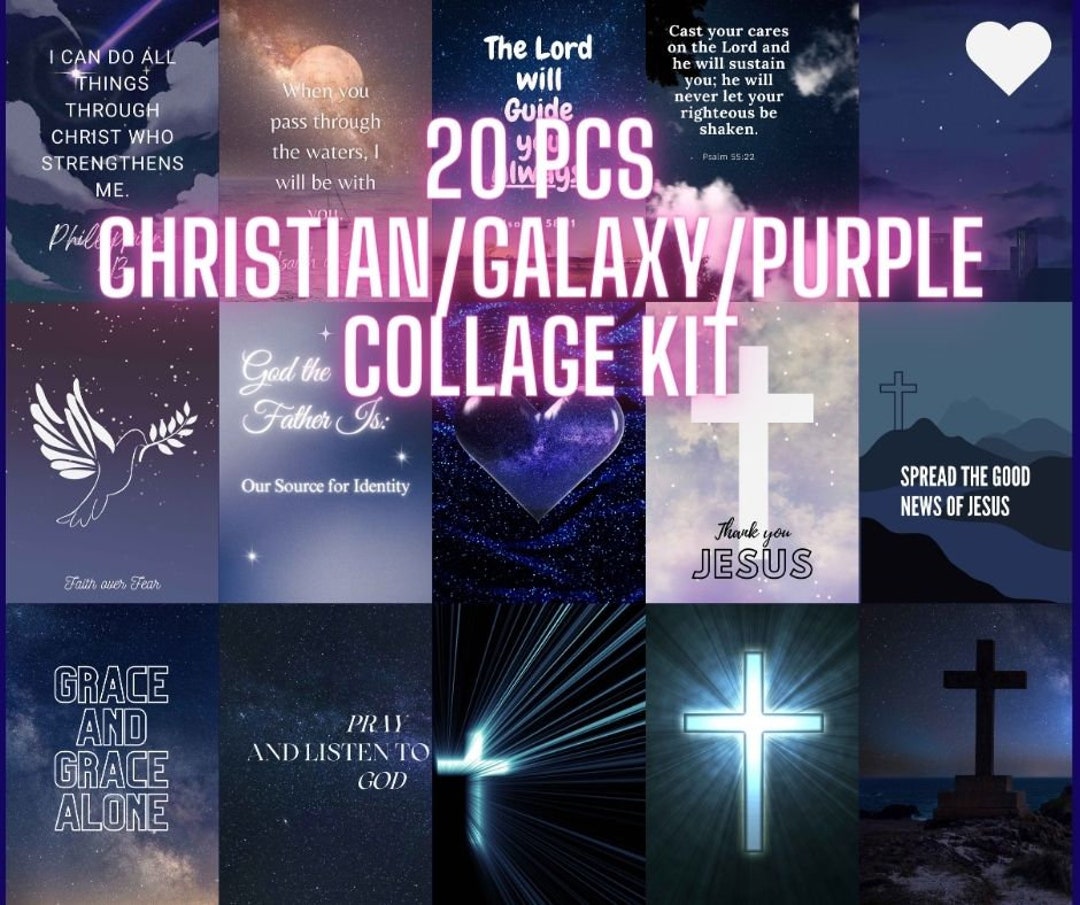 20 Piece *DOWNLOAD* Christian Collage Kit! Christian Posters/galaxy ...