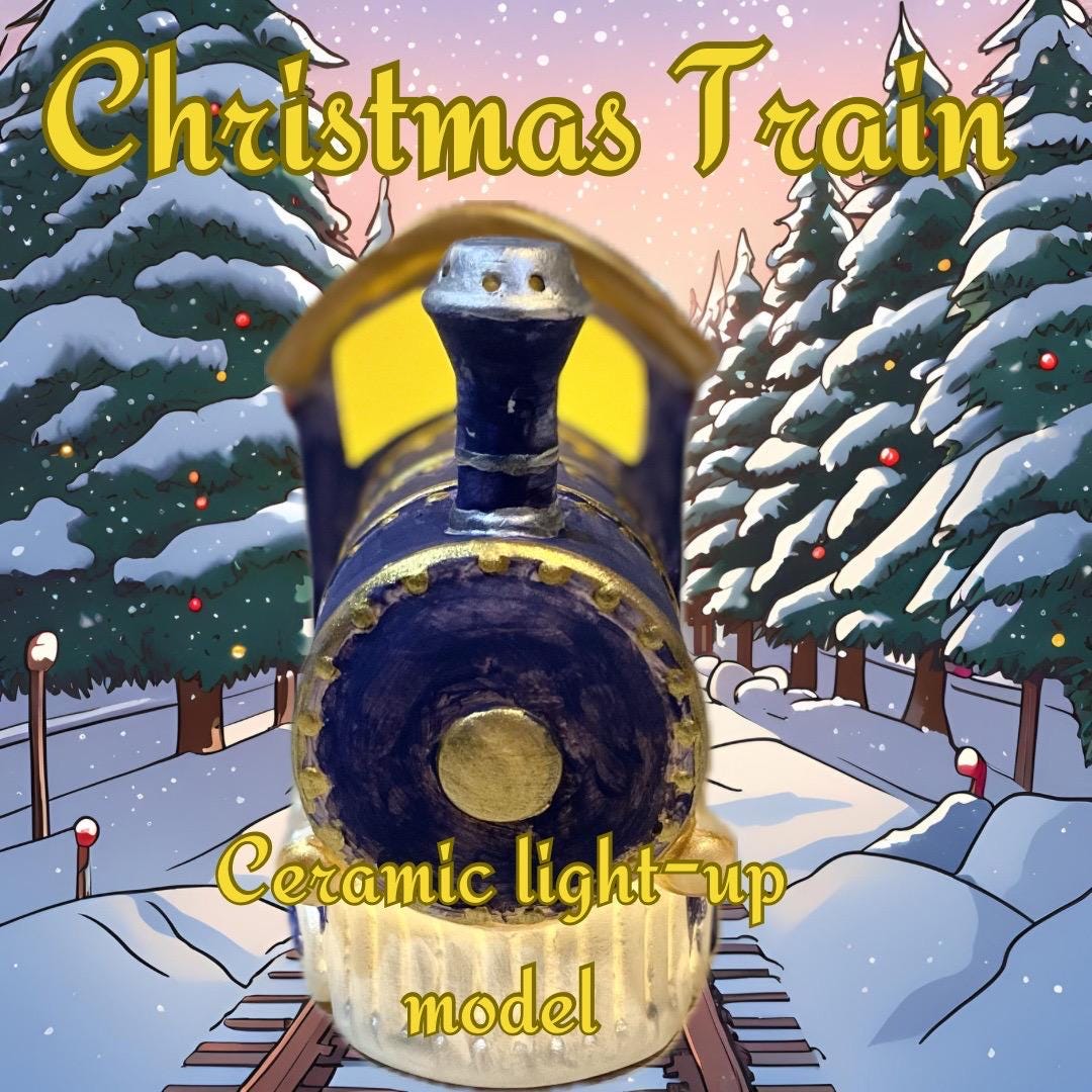 Ceramic Light-up Christmas Train - Etsy