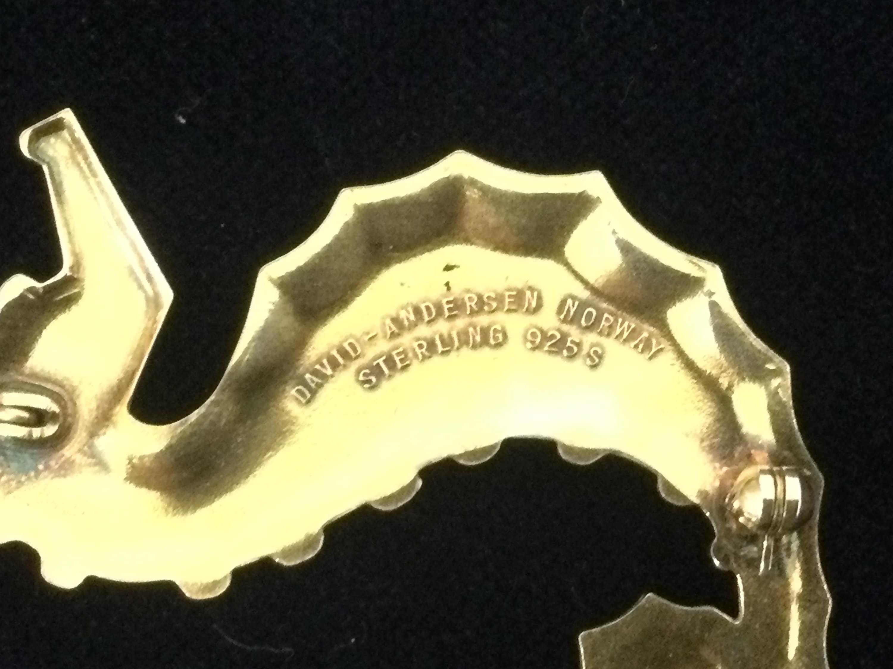 David Andersen Norway Blue Enamel on Silver Seahorse Brooch - Etsy