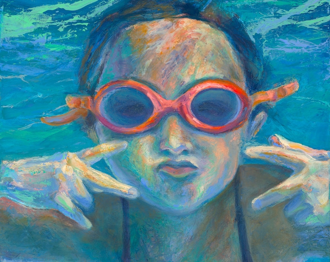 Underwater Swimming Pool Art Print: Kids Room Summer Wall Hanging - Etsy