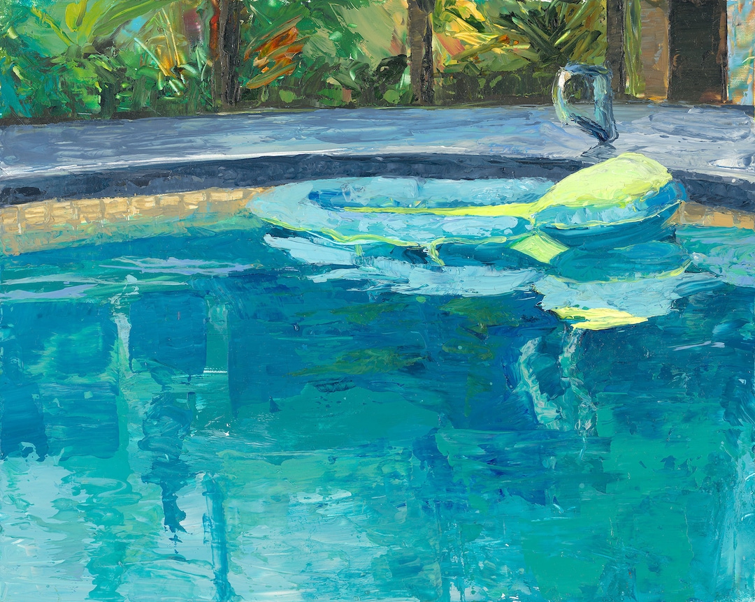 Artwork for Pool Lovers Swimming Pool Art Landscape Print Summertime ...