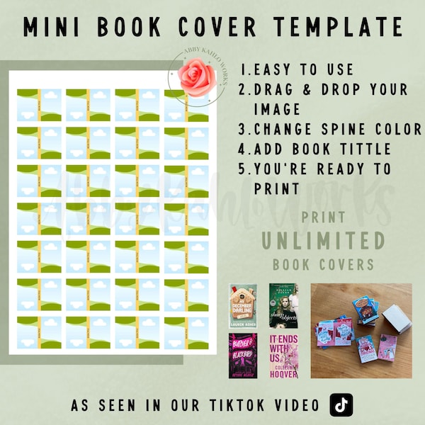 Mini Book Templates - Etsy