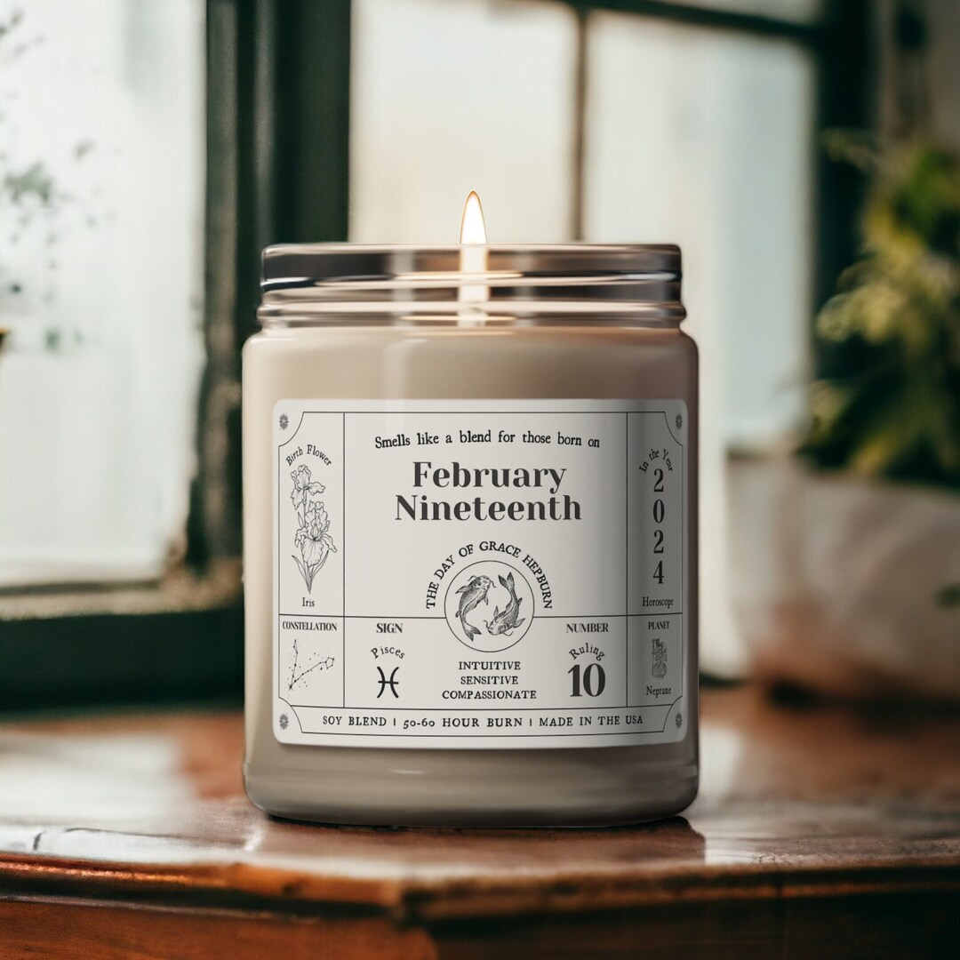 Personalized Zodiac Candle Gift Birthdate Candle Gift for Bestfriend ...