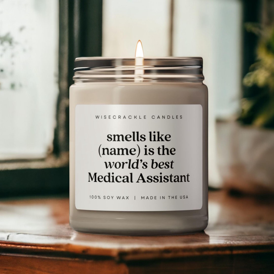 World's Best Medical Assistant Candle, Personalized Gift for Medical ...