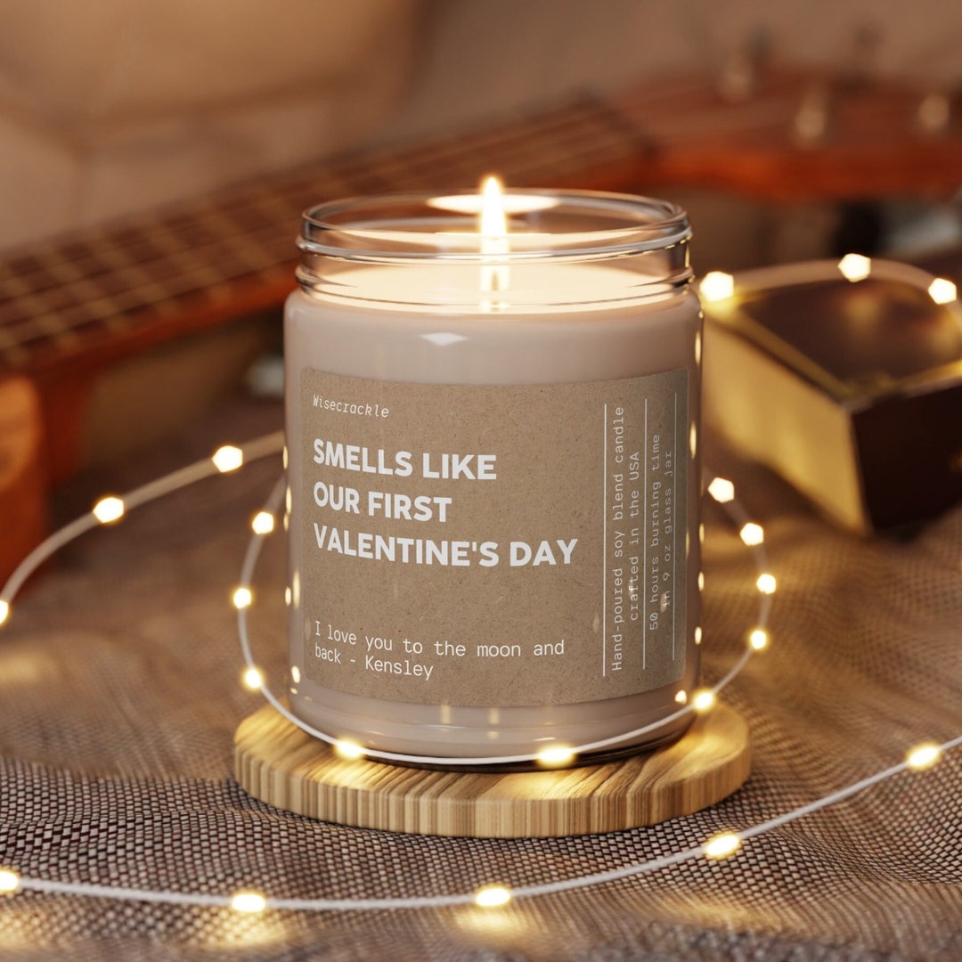 Personalized Valentines Day Candle | Our First Valentine's Day Candle ...