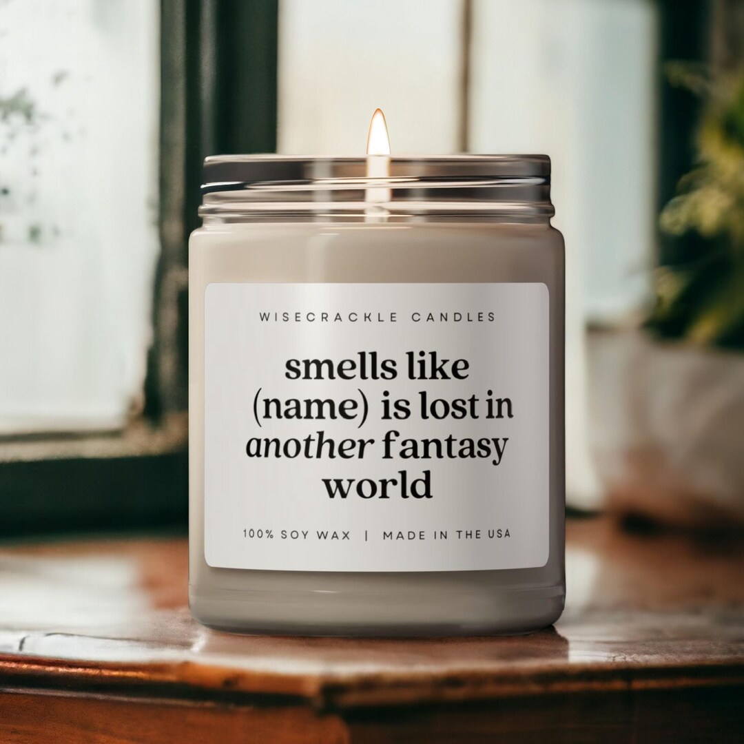 Personalized Fantasy Reader Gif, Custom Book Lover Candle, Fantasy ...
