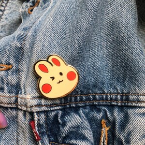 Bunny Pin Hard Enamel Pin Cute Pin Golden Color Pin Year of Rabbit ...