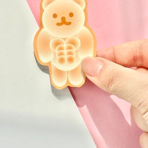 Buff Bread Bear Sticker Vinyl Sticker Buff Bear Stickers Bread Teddy ...