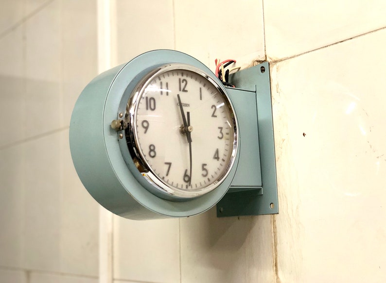 Original Vintage Maritime Navigation Citizen Clock Dual Face Slave ...