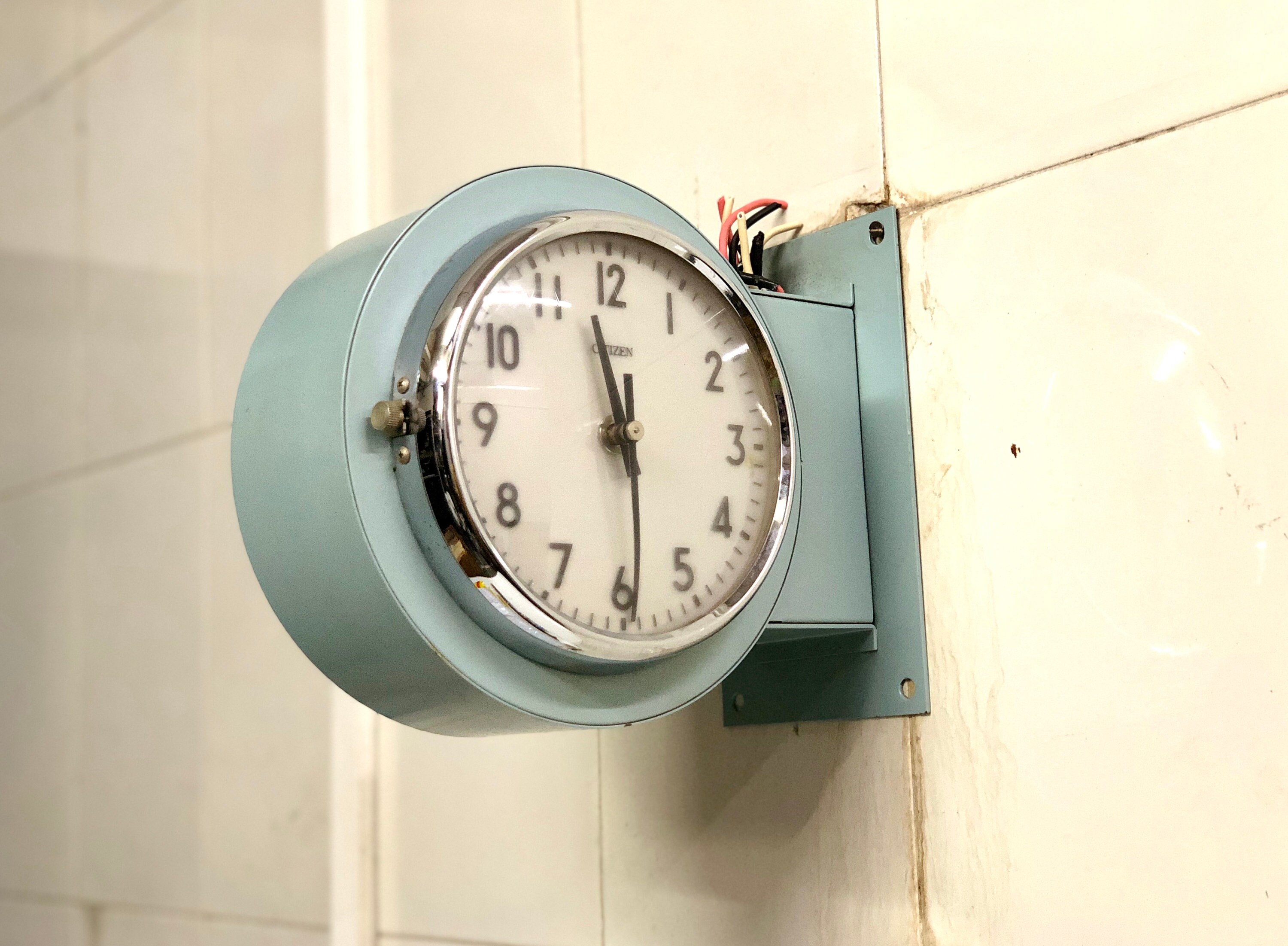 Original Vintage Maritime Navigation Citizen Clock Dual Face Slave ...