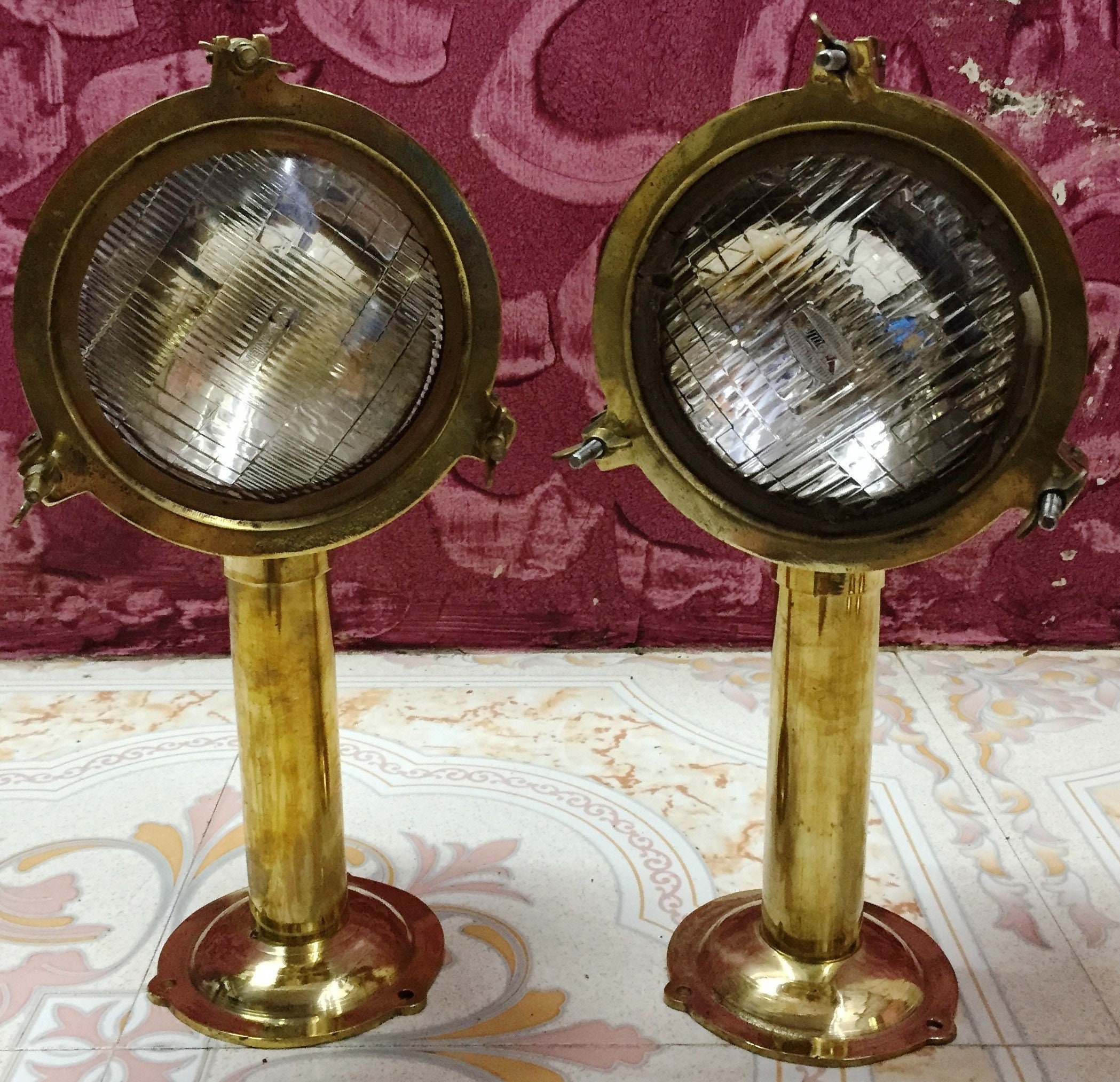 Antique Nautical Mini Boat Ship Antique Spot/search Light With - Etsy