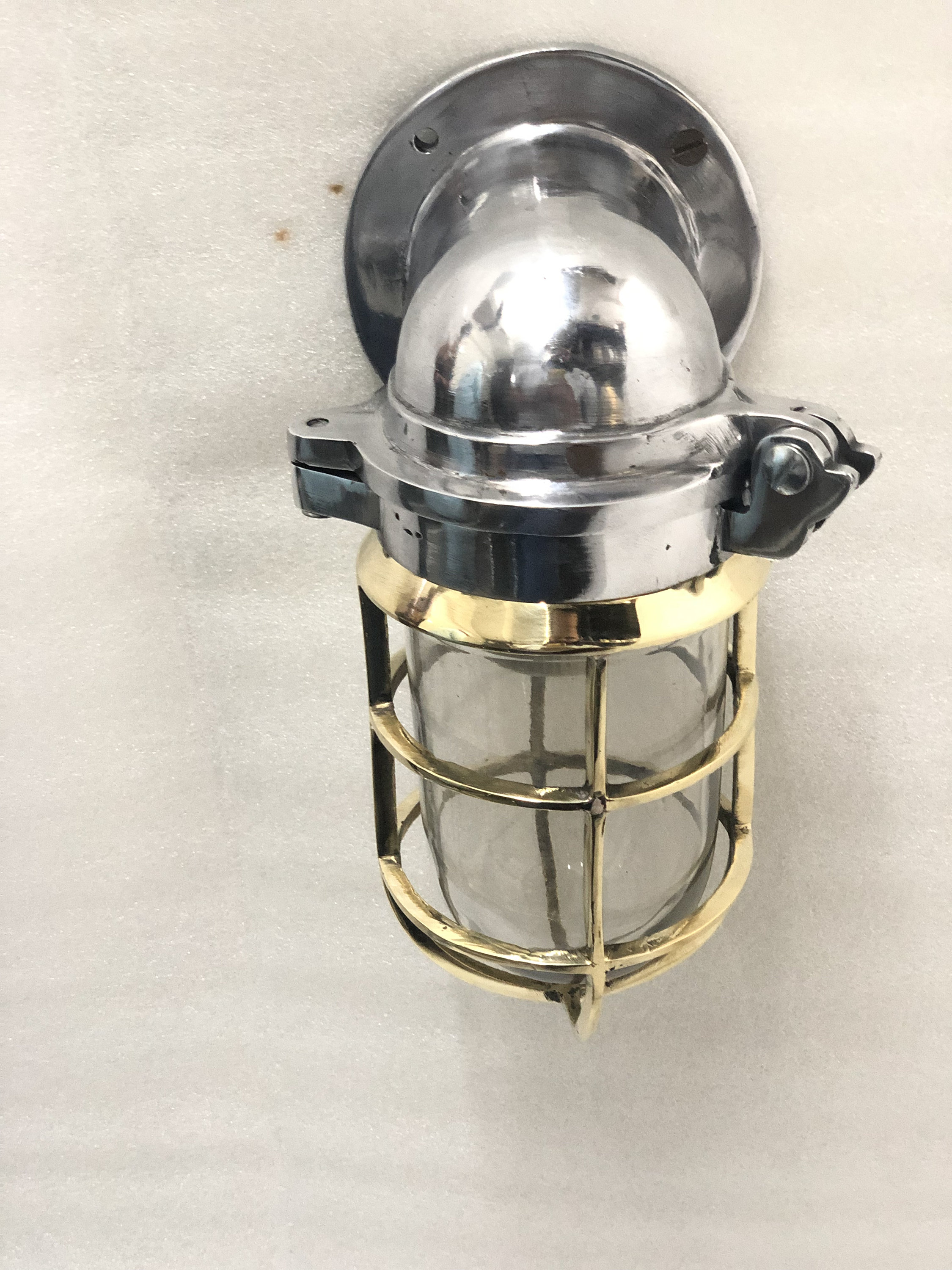 Japanese Naval Patt Aluminum Passageway Wall Light Brass | Etsy