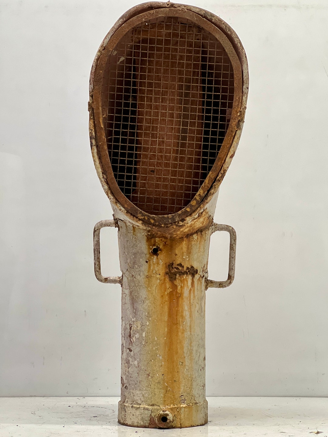 Reclaimed Cargo Ship Old Salvage Medium Size Iron Air Ventilator Funnel ...