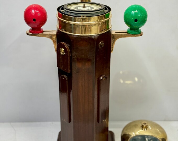 Maritime Navigation Instrument C. Plath Hamburg Wooden & Brass Binnacle ...