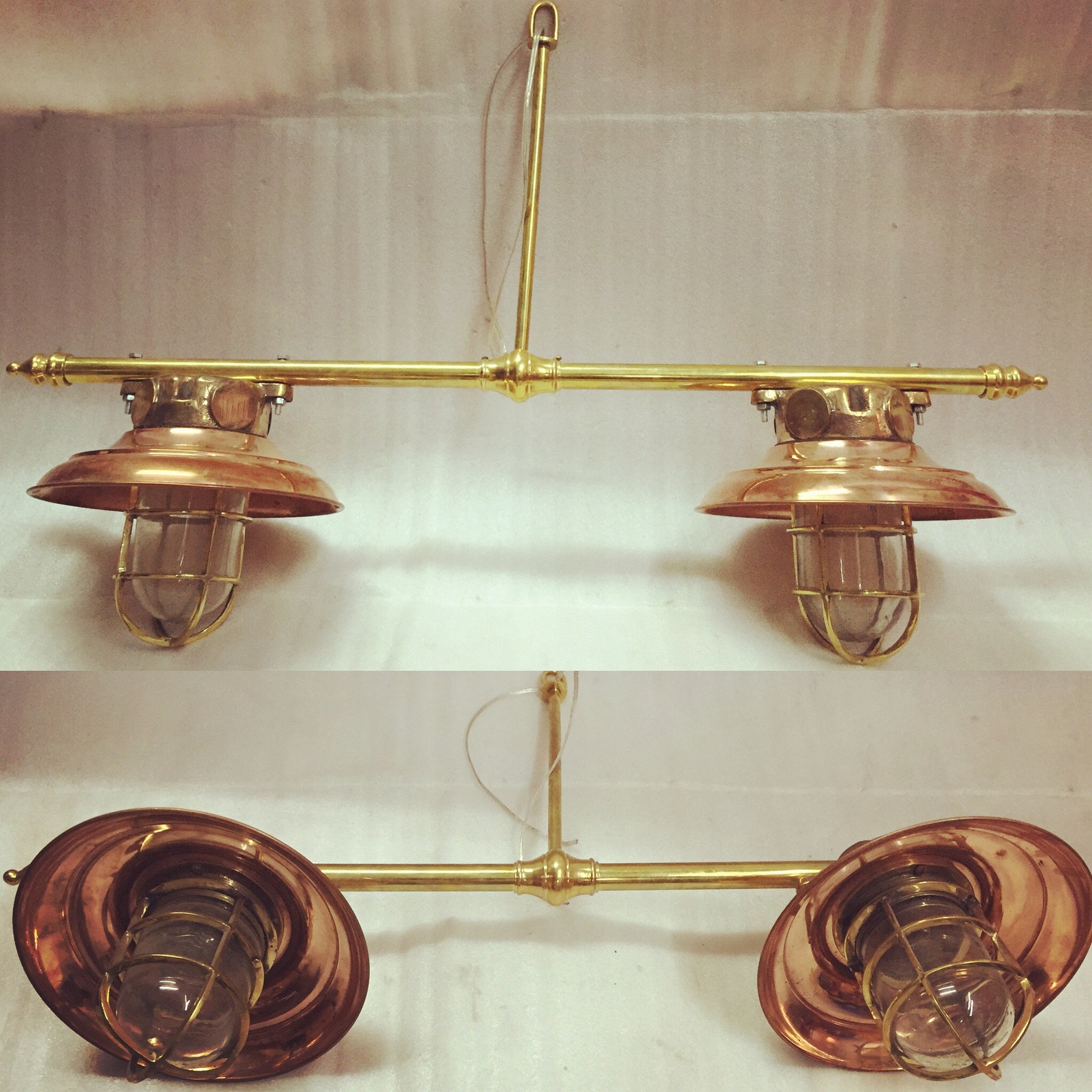 Nautical Antique Old Brass Original Ship Passageway Twin Light With ...