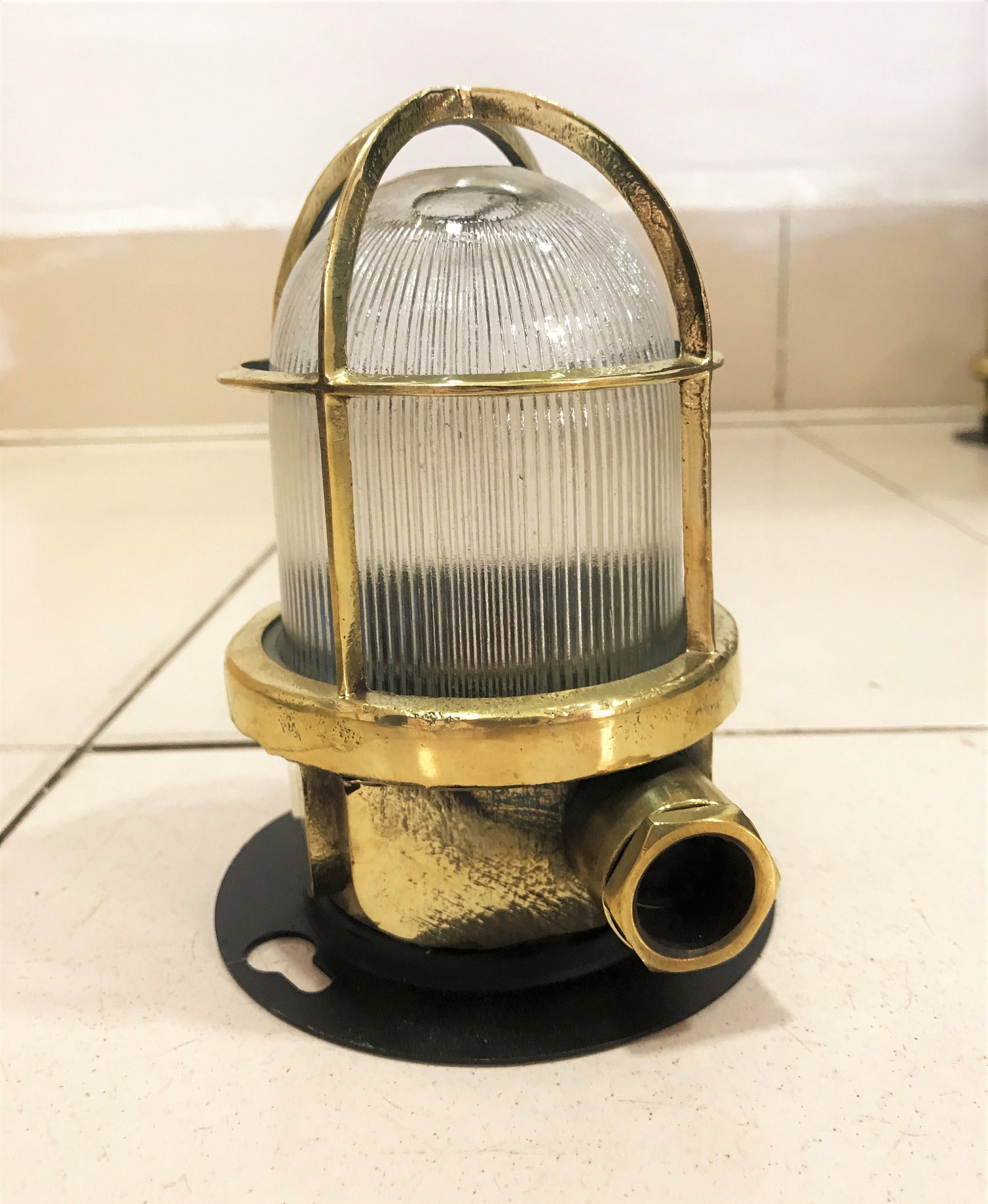 Authentic Nautical Antique Old Ship Brass Original Wall Mount | Etsy