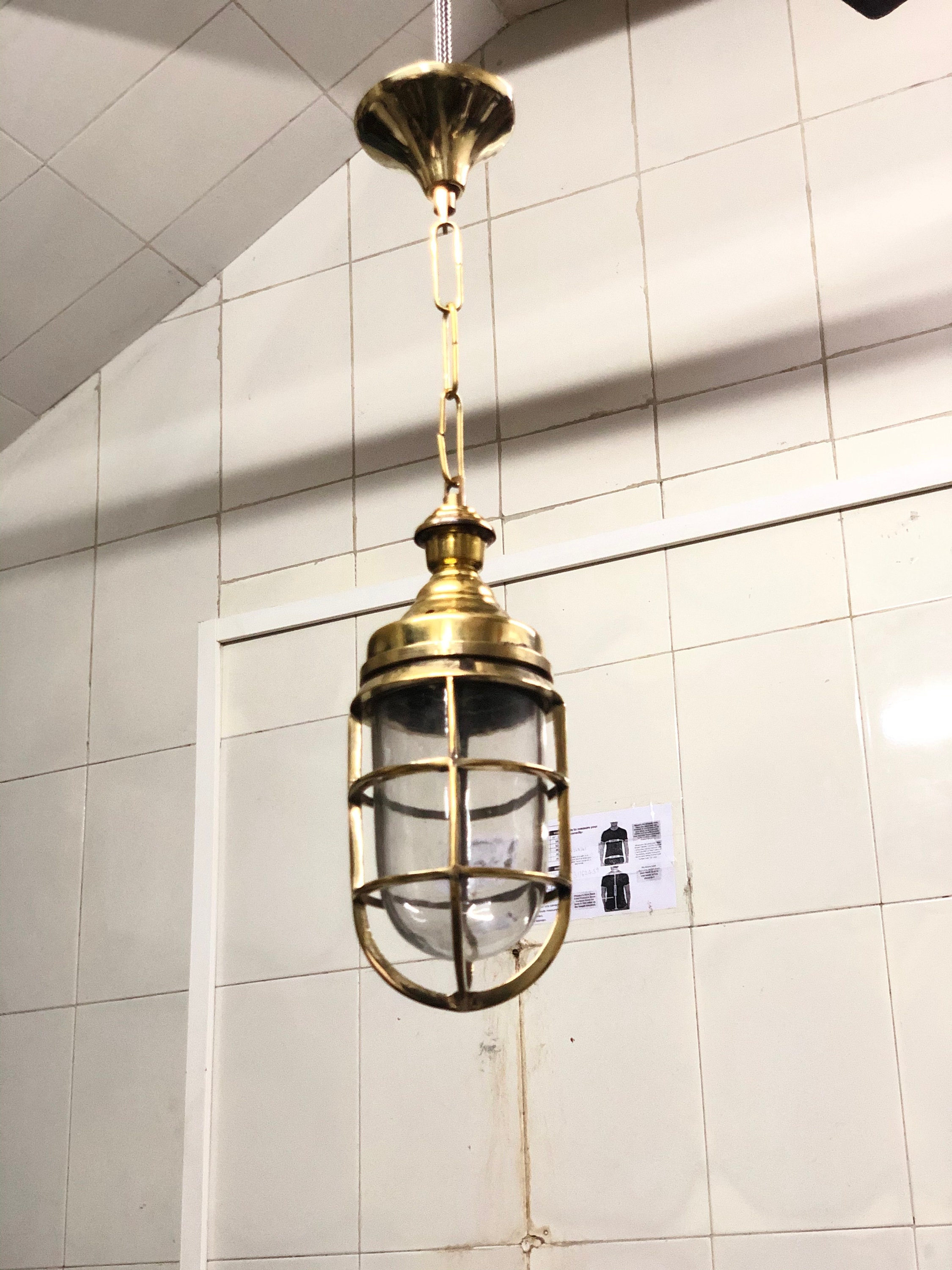 Nautical Ship Marine New Solid Brass Hanging Cargo Pendant Chain Light ...