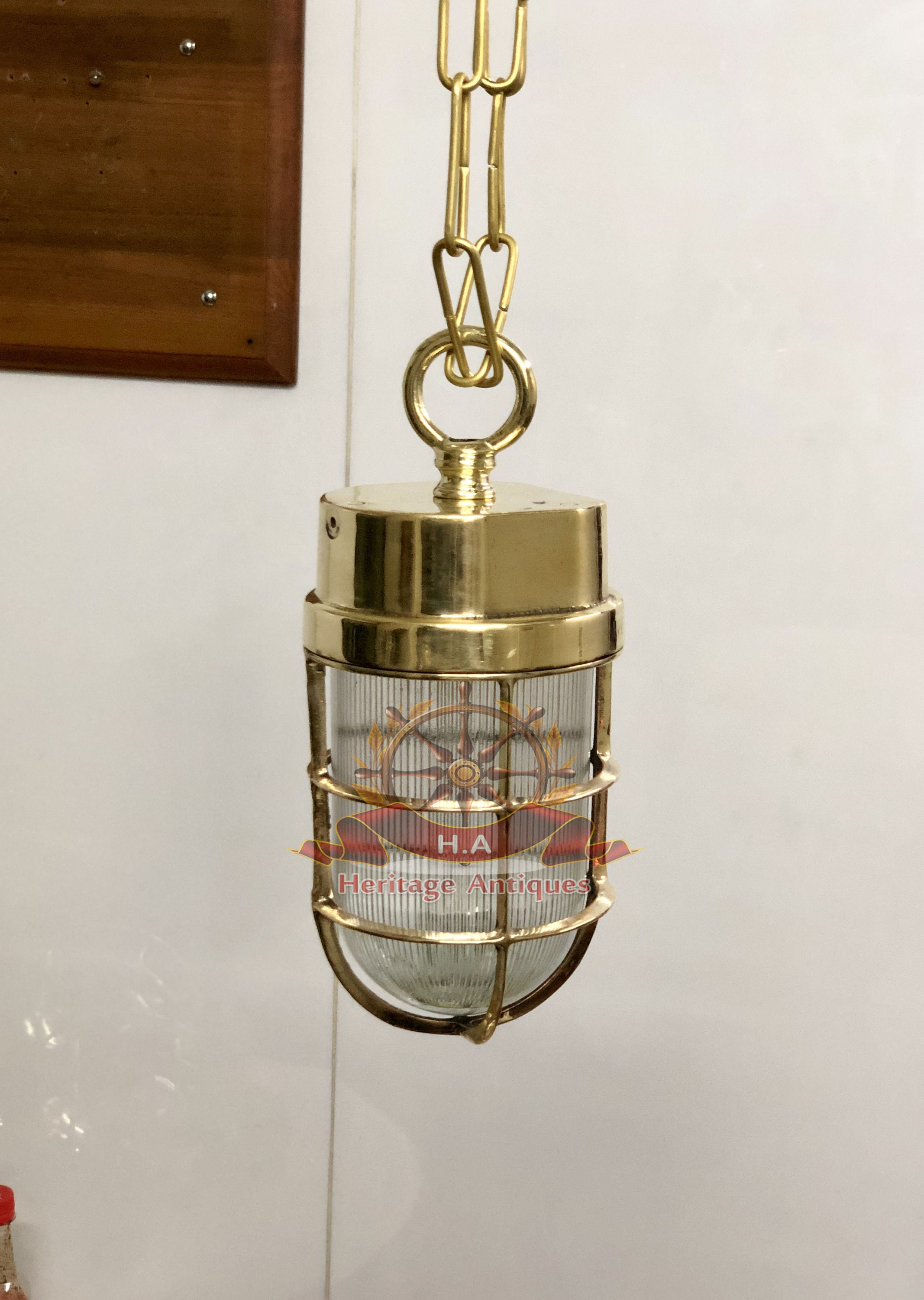Authentic Reclaimed Antique Nautical Old Ship Brass Ceiling Chandelier ...