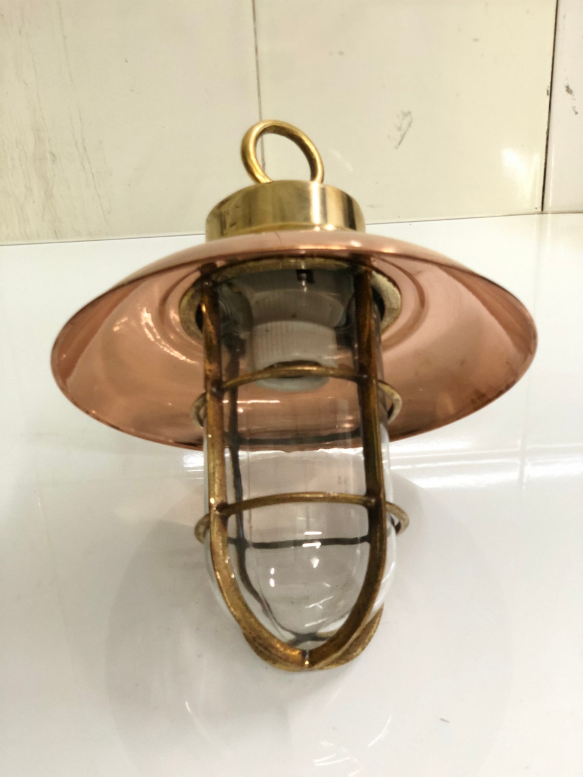 Antique Nautical Ship Brass Long Vintage Pendant Light With - Etsy
