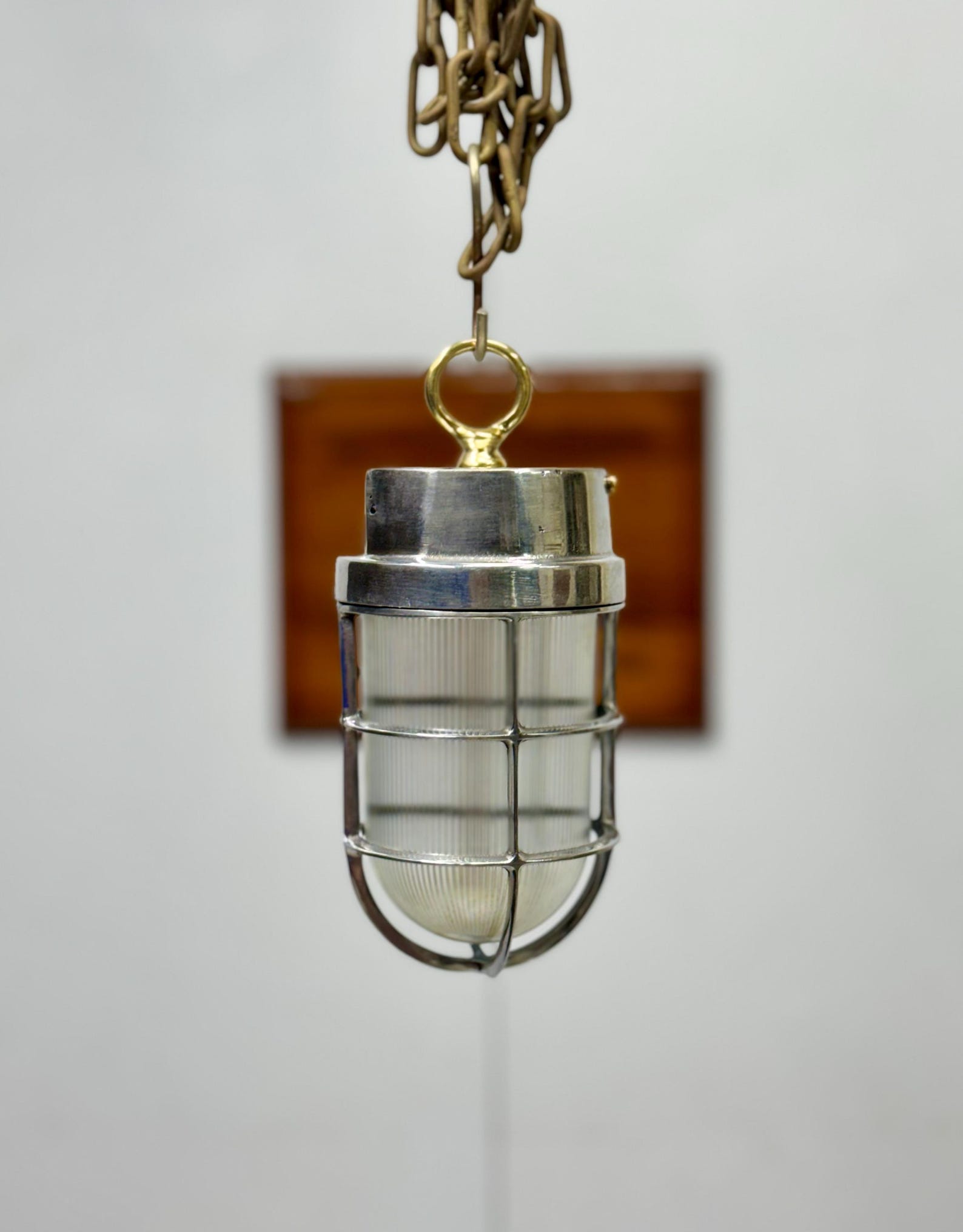 Ceiling Art Deco Old Aluminum Metal Bulkhead Hanging Pendant Light ...