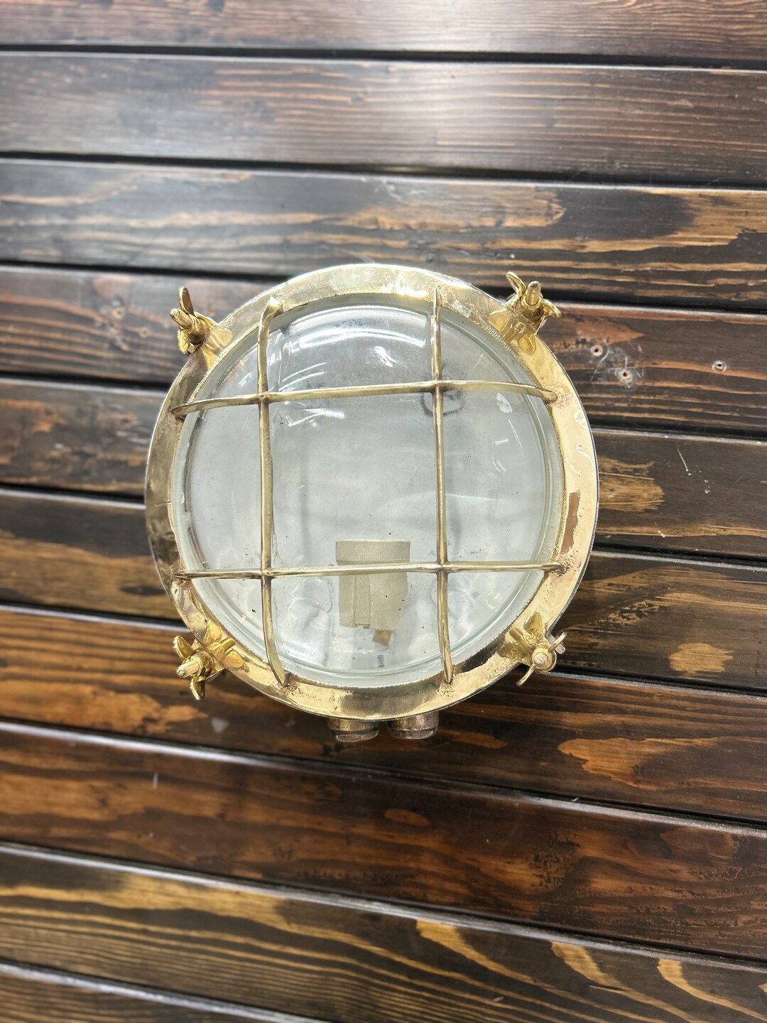 Maritime Antique Solid Brass Ship Ceiling Wall Mount Nautical Vintage ...