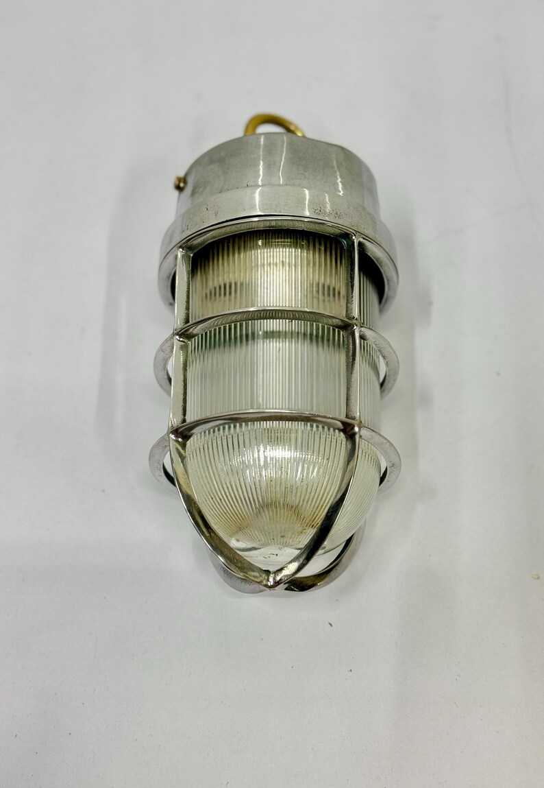 Ceiling Art Deco Old Aluminum Metal Bulkhead Hanging Pendant Light ...