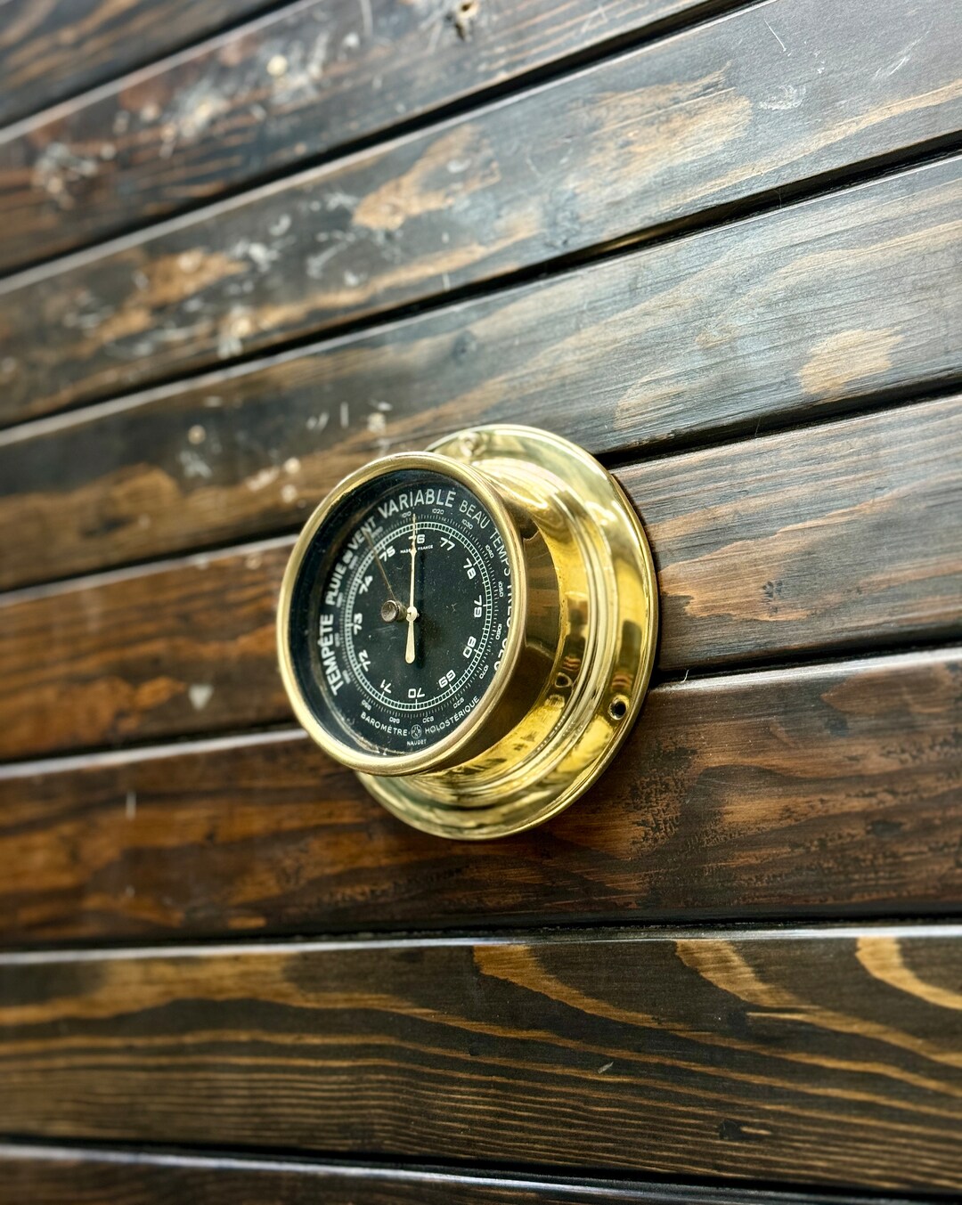 Vintage Rustic & Primitive Marine Instrument Barometre Naudet ...