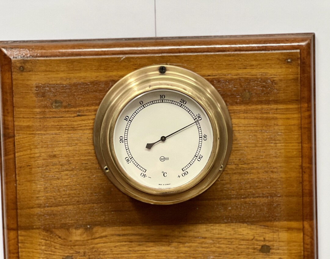 Weather Instrument Brass Round Ship Barigo Barometer Made in Germany - Etsy