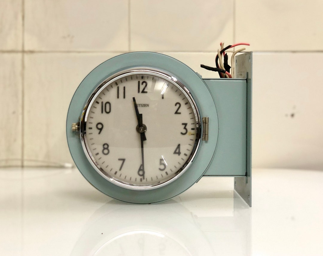 Original Vintage Maritime Navigation Citizen Clock Dual Face Slave ...