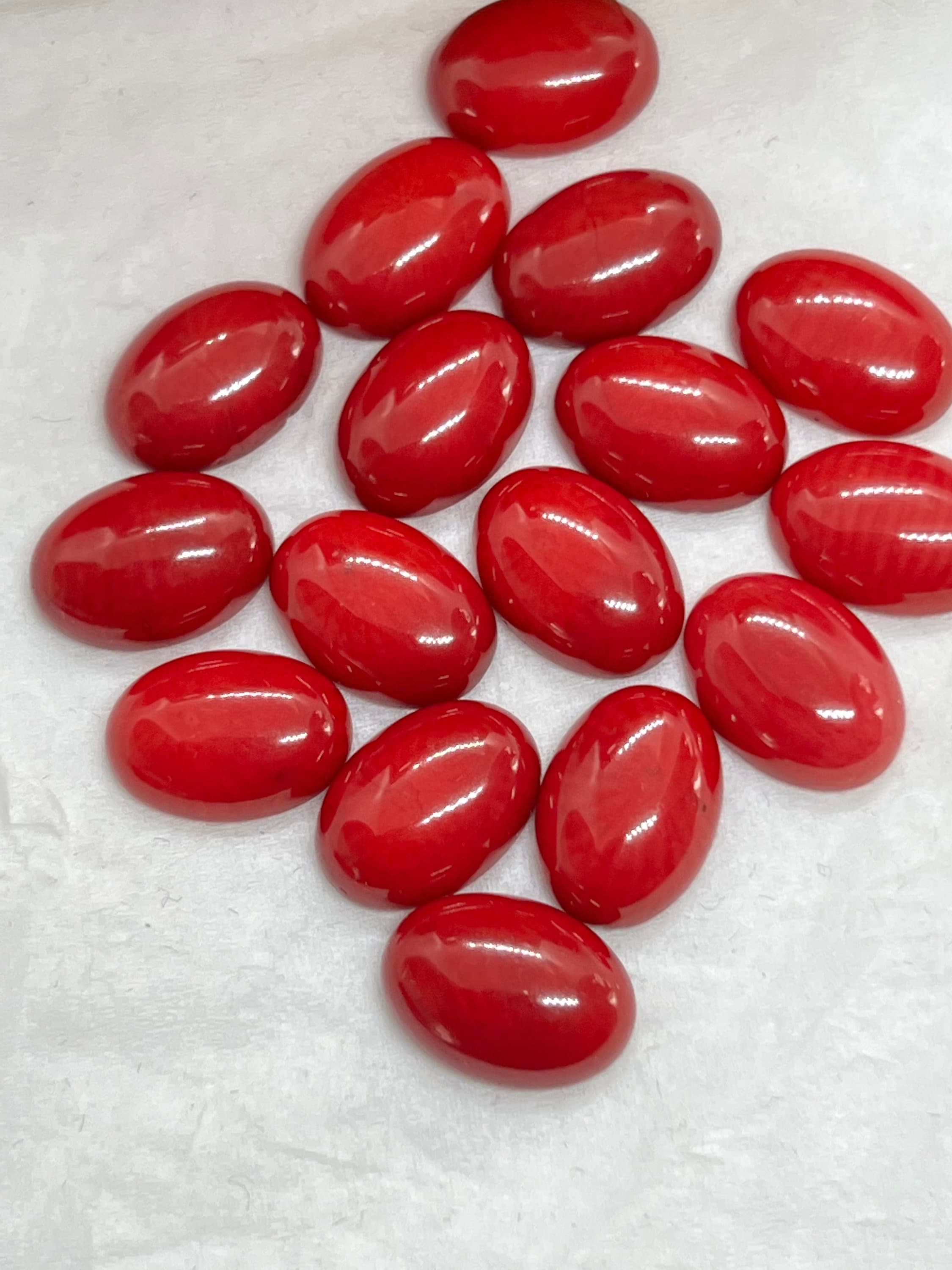Coral Cabs 10X14 MM Red Coral Cabs Gemstone Loose Cabs . - Etsy