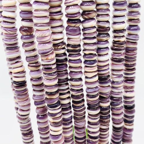 Wampum Quahog Shell Tube Beads 3x5 Mm Size 40 Cm Length - Etsy