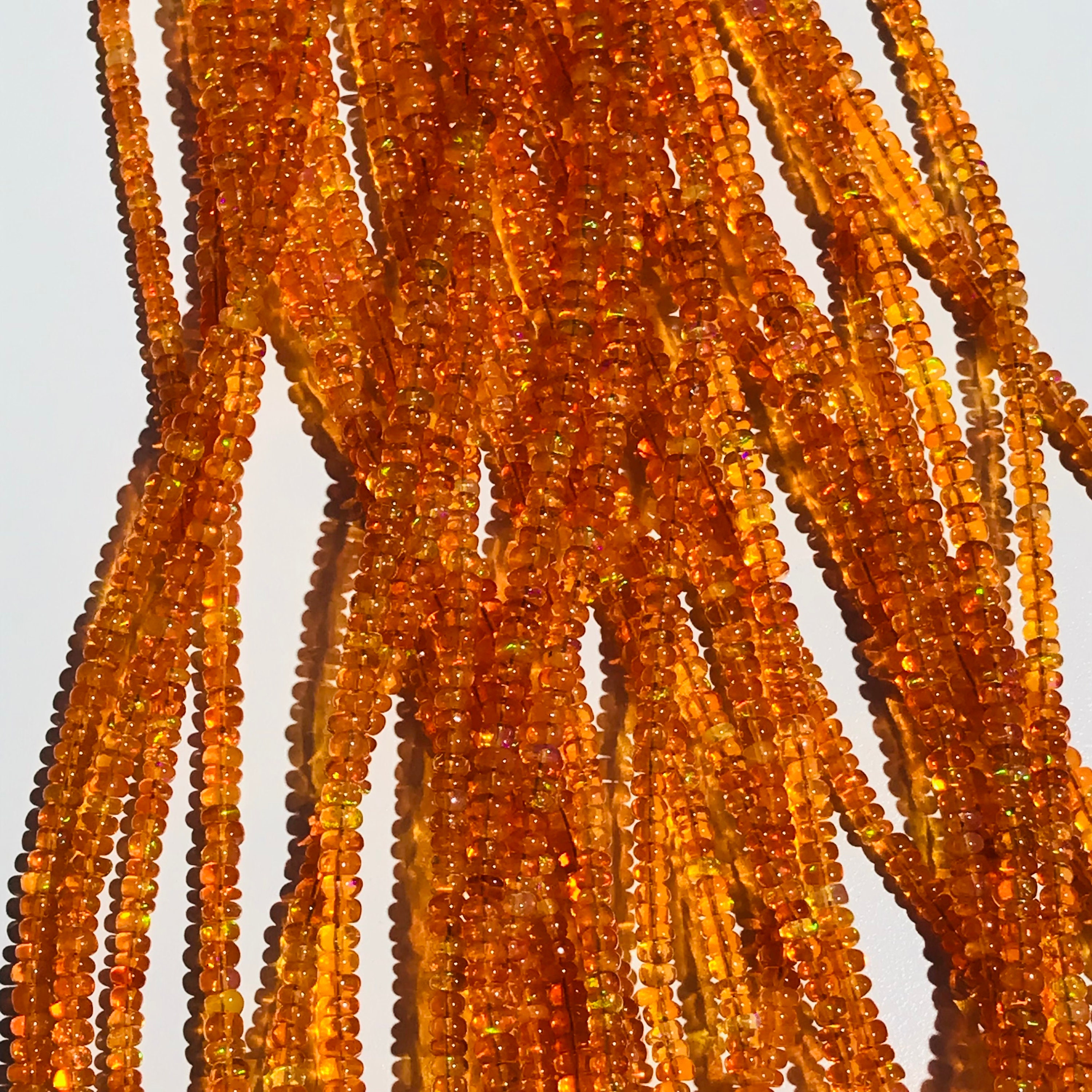 Ethiopian Opal Roundel Size 3MM Heated Opal Roundel Beads | Etsy