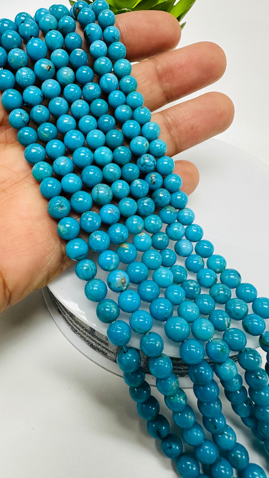 Turquoise Round 5.5- 6mm Size AAA Quality -100 % Natural Turquoise ...