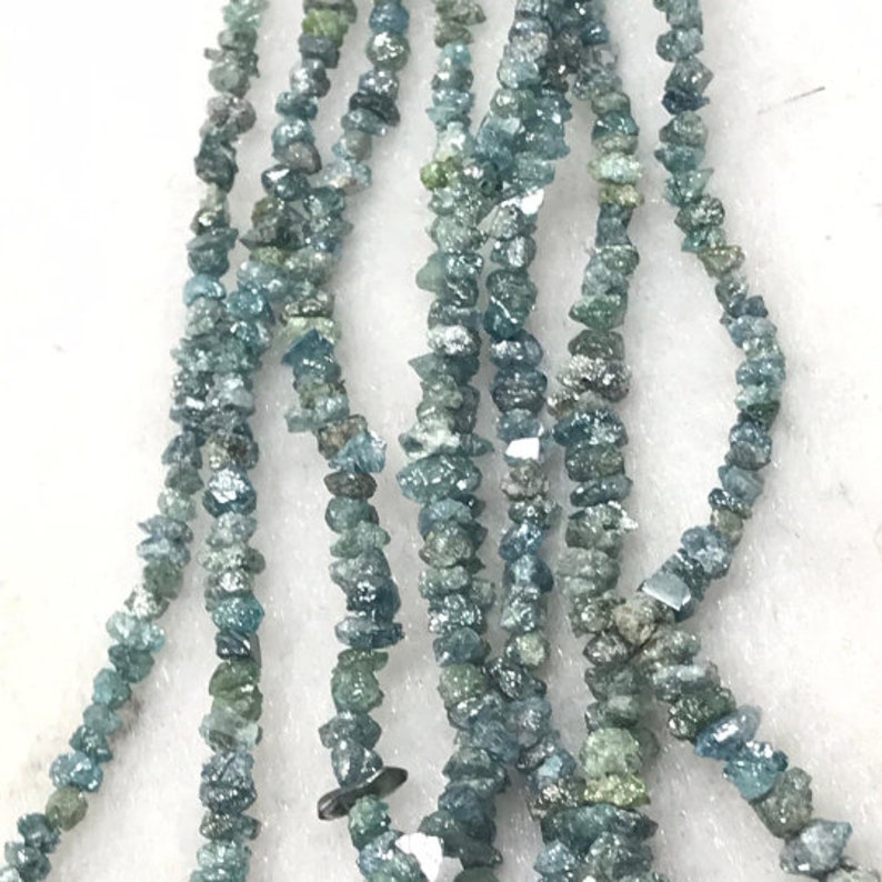 Blue Diamond Chips Strand Length 16 Natural Diamond | Etsy
