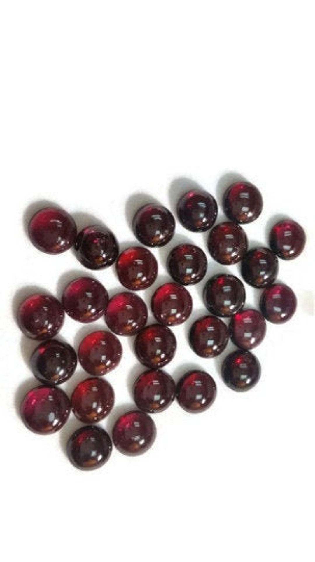 8MM Garnet Round Cabs, Pack of 6 Pc, Good Quality Cabochons , Natural ...