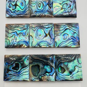 Abalone Shell Square Cabs- 25 Mm Size- Pack of 1 Pcs- AAAA Quality ...