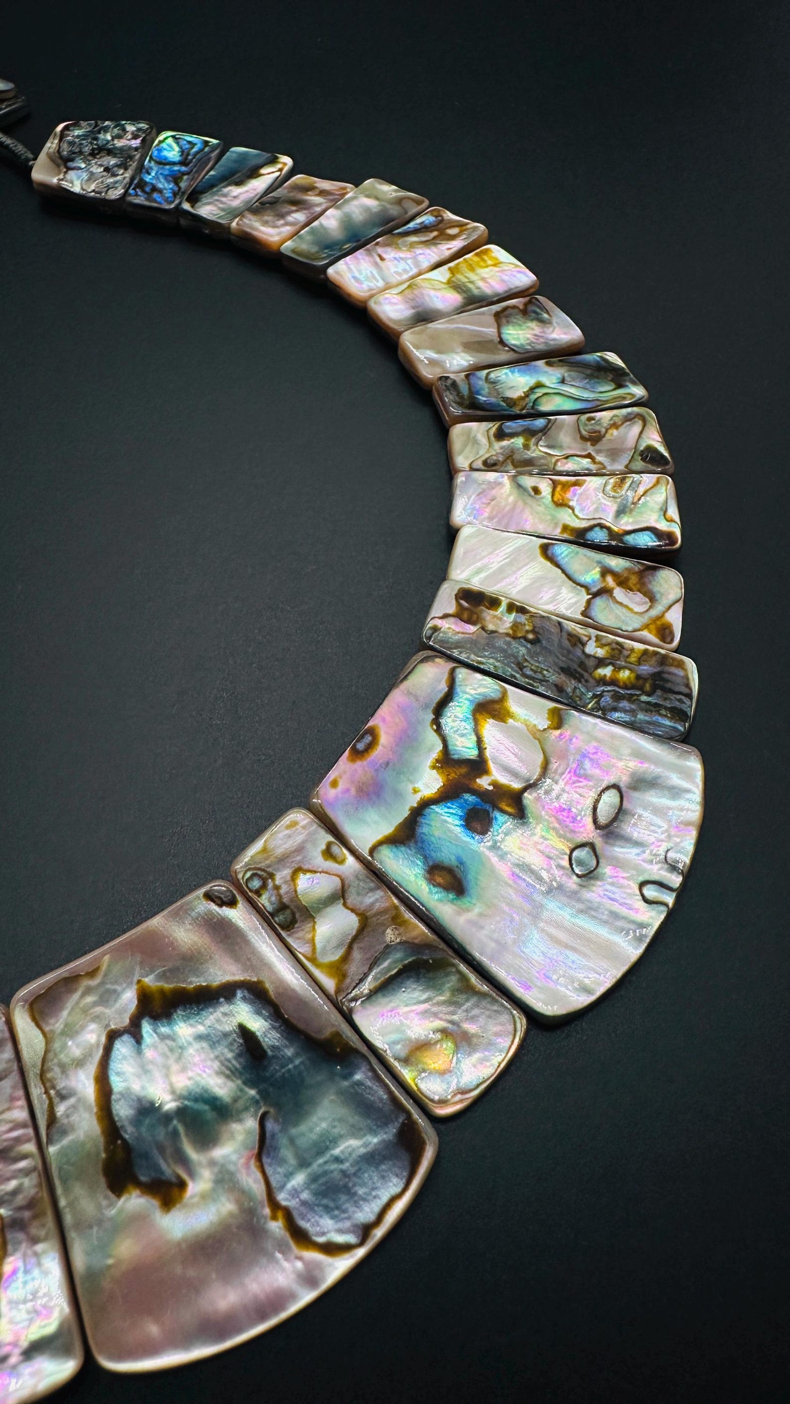 Abalone Shell Necklace -fancy Shape - AAA Quality- Length 18'' Natural ...