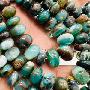 Peruvian Opal Roundel Beads • 7- 15 Mm Size • Length 16 Inch • AAA ...