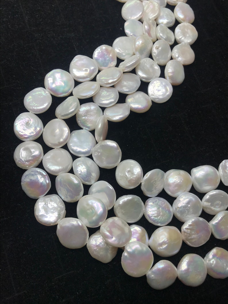 Freshwater Pearl Smooth Coin 14MMAAA Quality natural Pearl - Etsy
