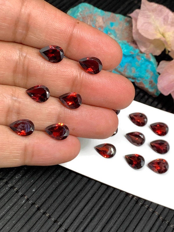 Pear Cut Garnet - Etsy