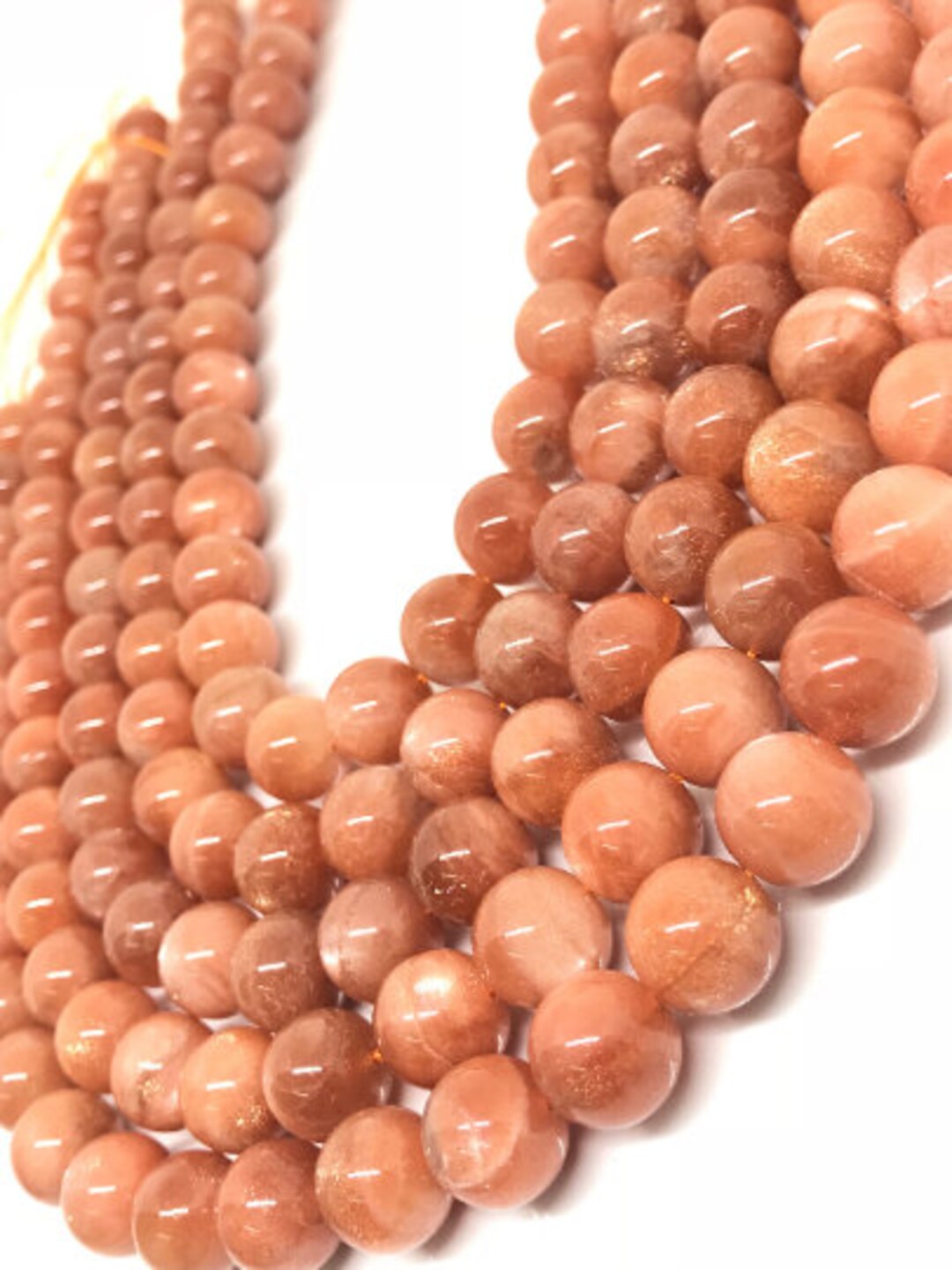 Sunstone 8MM, Sunstone Round Beads AAA Quality 15.5" Strand, Top Grade ...