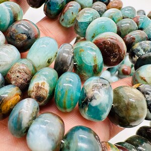 Peruvian Opal Roundel Beads • 7- 15 Mm Size • Length 16 Inch • AAA ...