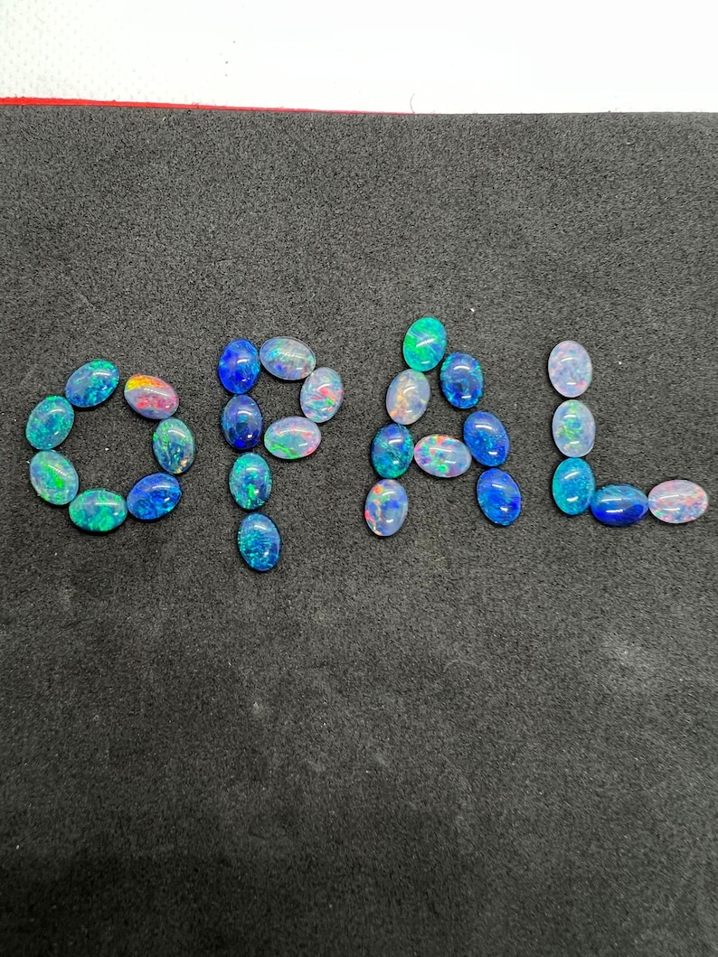 Australian Opal 8X6 Mm Cabs, Pack of 4 Pieces -AAA Quality, Opal ...